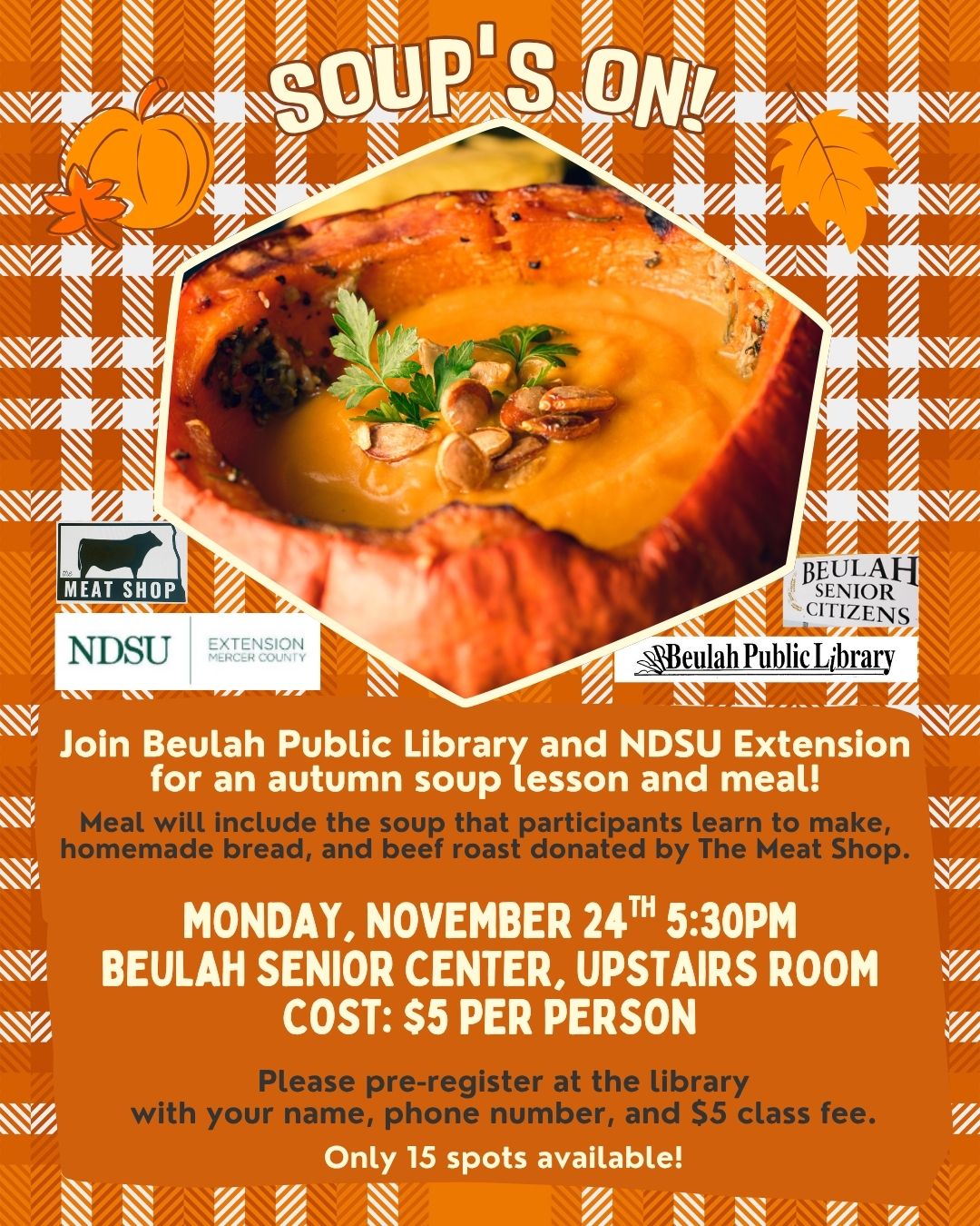 Autumn Soup Lesson And Meal Preregister At Beulah Library