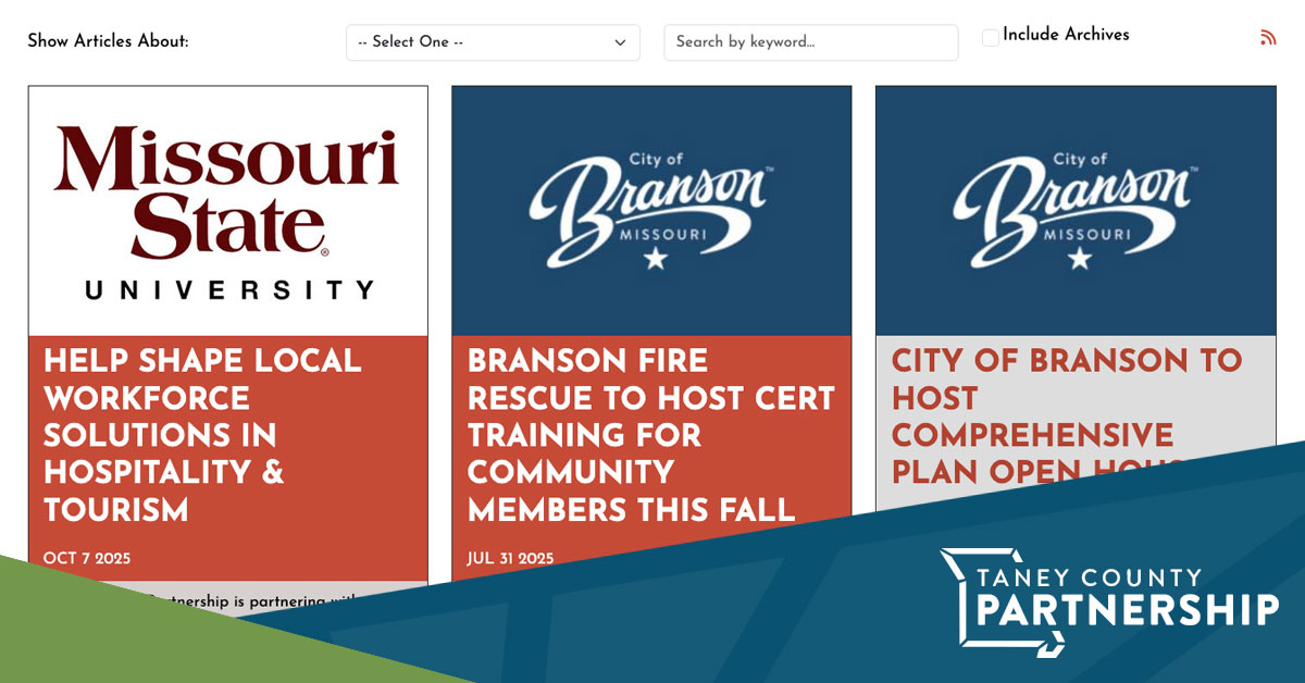 Where Can You Find the Latest Economic Development News in Taney County?